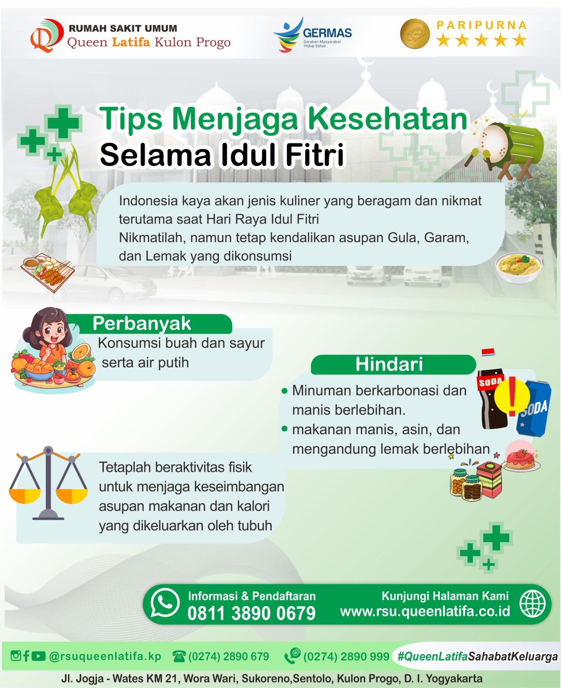 Tips Menjaga Kesehatan Selama Lebaran – RSU Queen Latifa Kulon Progo