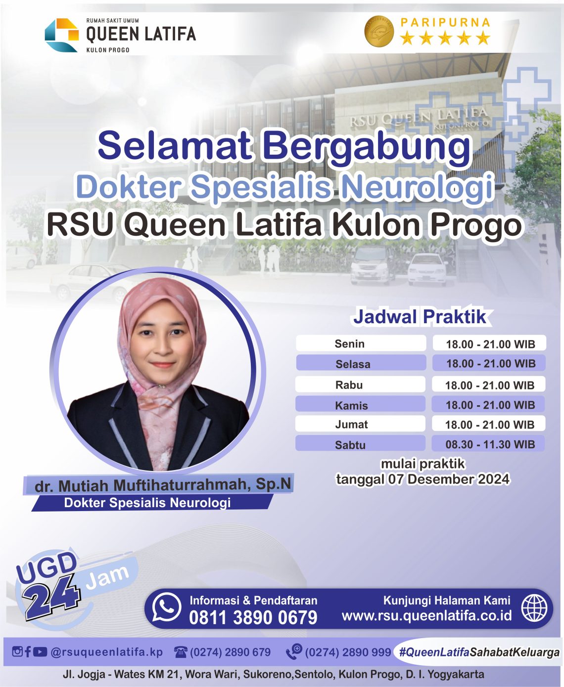 Selamat Bergabung Dokter Neurologi – RSU Queen Latifa Kulon Progo