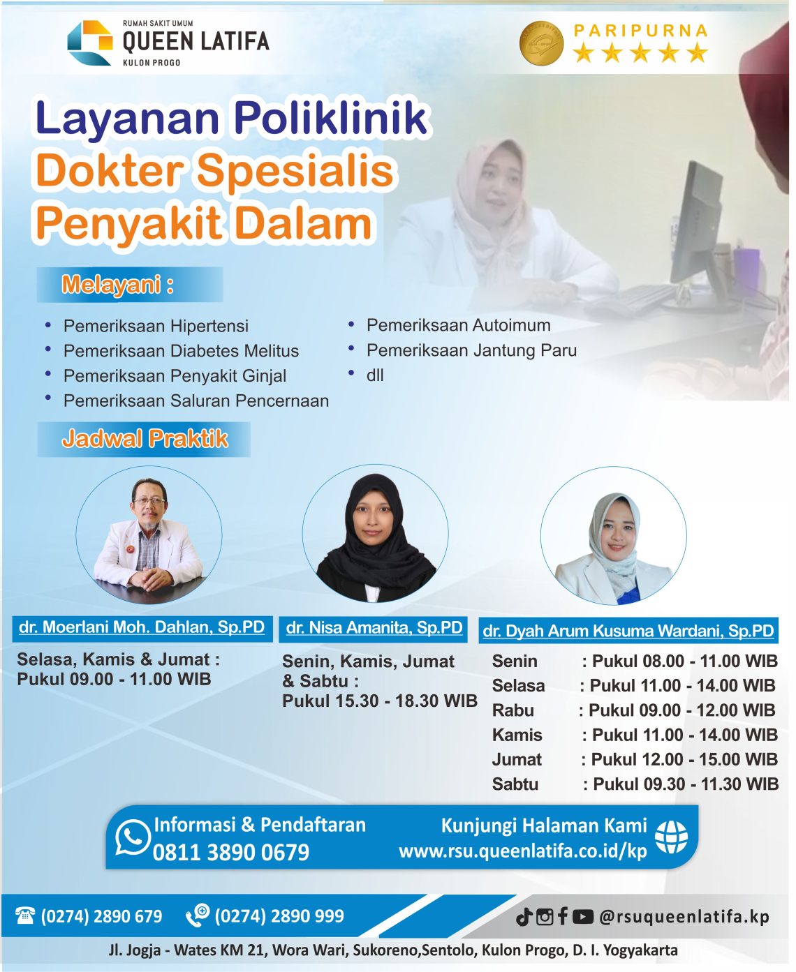 Layanan Spesialis Penyakit Dalam – RSU Queen Latifa Kulon Progo