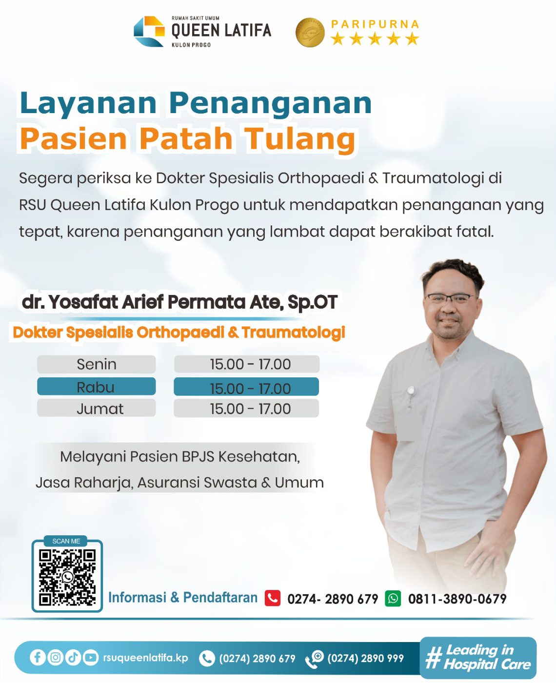 Layanan Spesialis Orthopaedi & Traumatologi – RSU Queen Latifa Kulon Progo